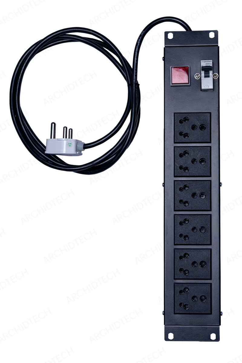 Archid Tech AT-PDU-6S-16A | 6 Socket 16A Rack Mount PDU with MCB ...